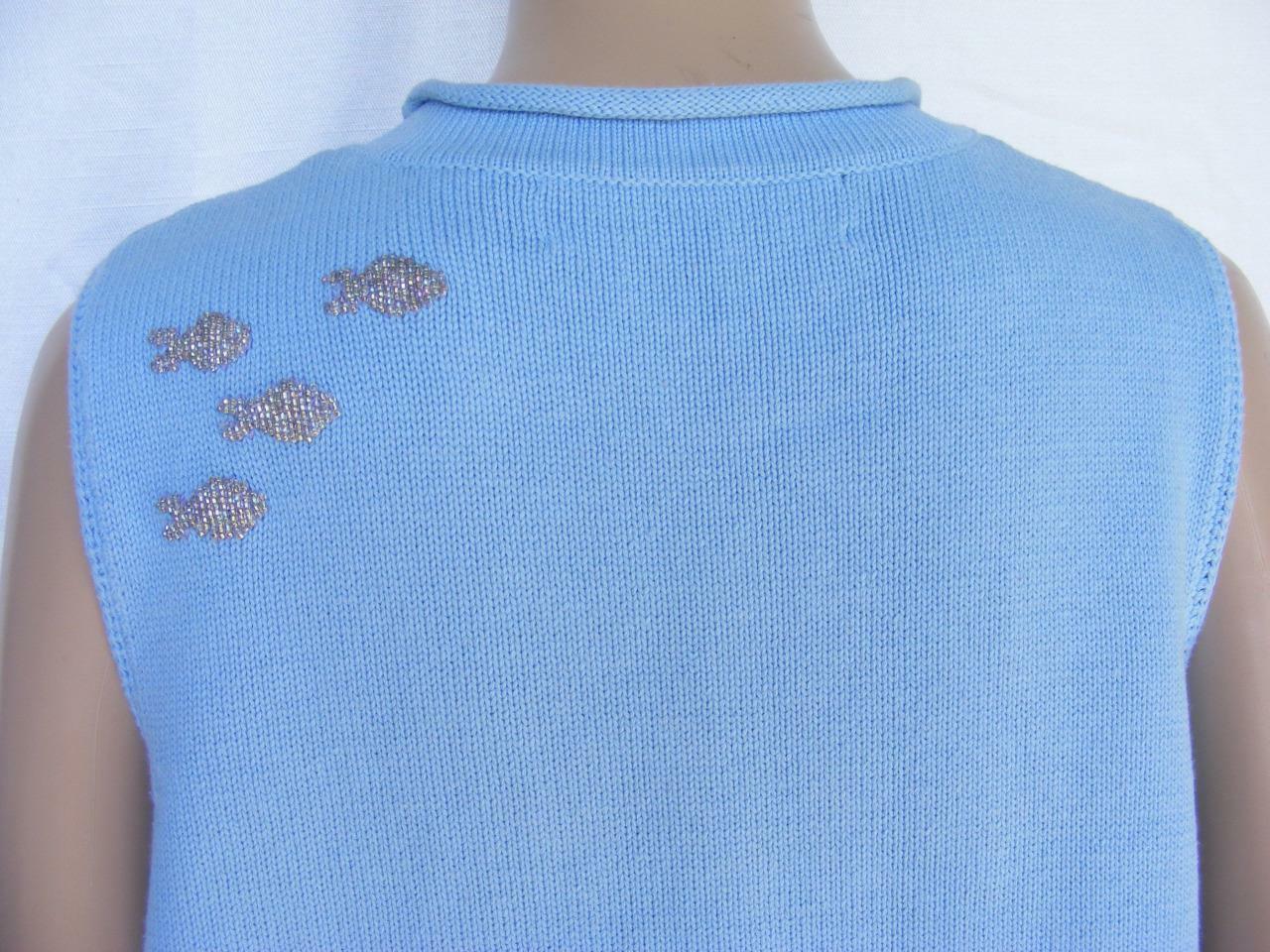 Claire Murray Beaded Fish Aquarium Ocean Ombre Knit S… - Gem