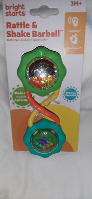 Baby Toy Bright Starts Rattle & Shake Barbell 3 Months Unisex Infant ...