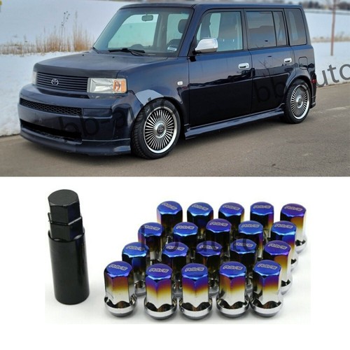 Wheel Rim Lug Nuts 12X1.5 Blue Burning Titanium Rays Style Tuner Bolts ...