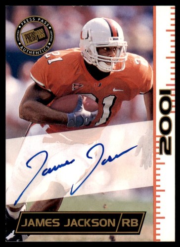 2001 Press Pass Autographs James Jackson Rookie Auto #NNO | eBay