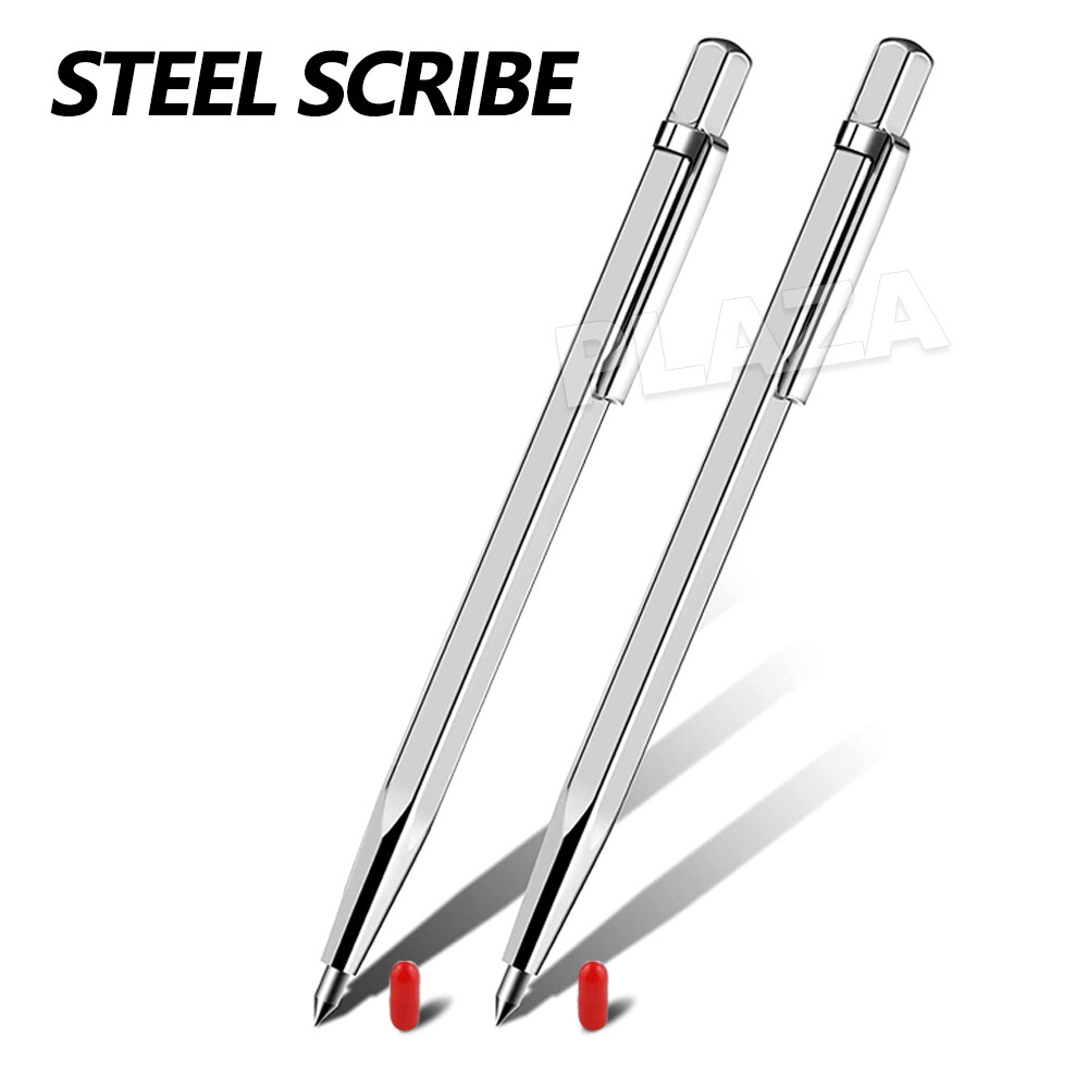 2x New Tungsten Carbide Scribing Pen Tip Steel Scriber Scribe Mark ...