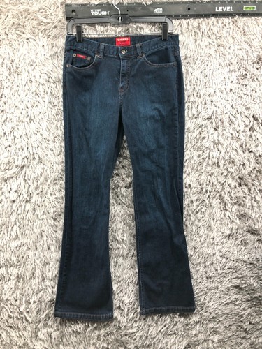Chaps Katelyn Bootcut Jeans Size 6 Womens Mid Rise Dark Wash Blue Denim ...