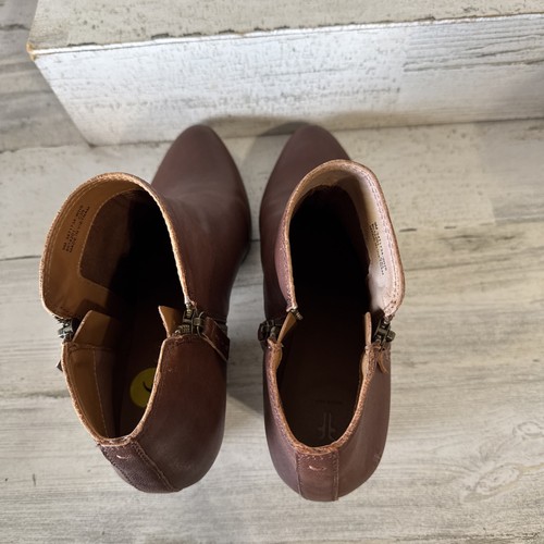 FRYE Judith Zip Bootie Whiskey Leather Side Zip Ankle Boots 3471734-WHS ...