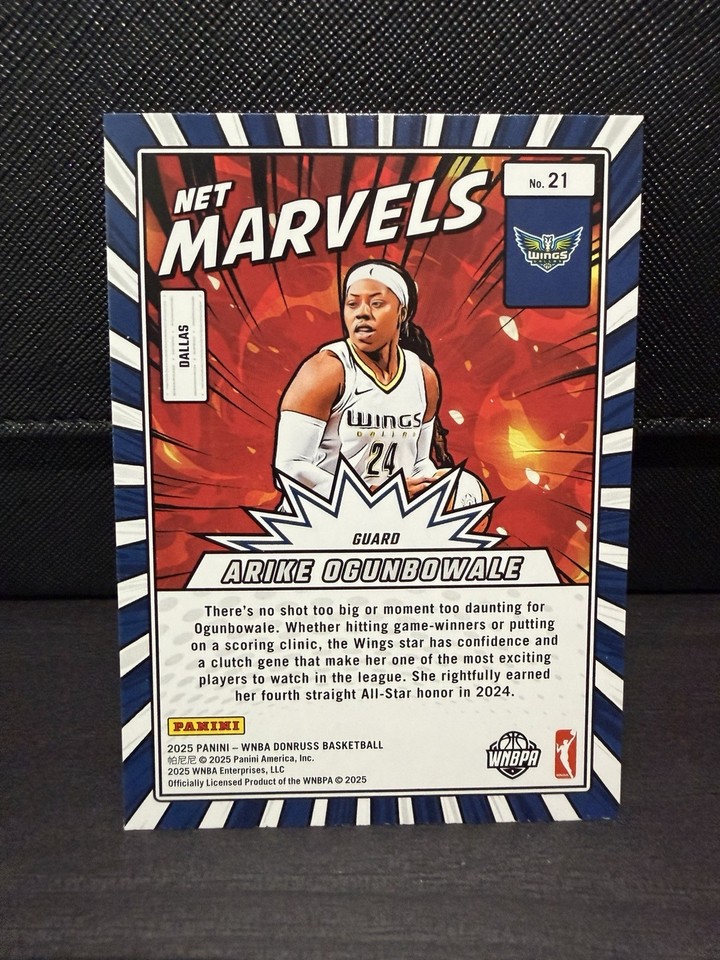 2025 Panini Donruss WNBA - Net Marvels Arike Ogunbowale #21 Press Proof ...