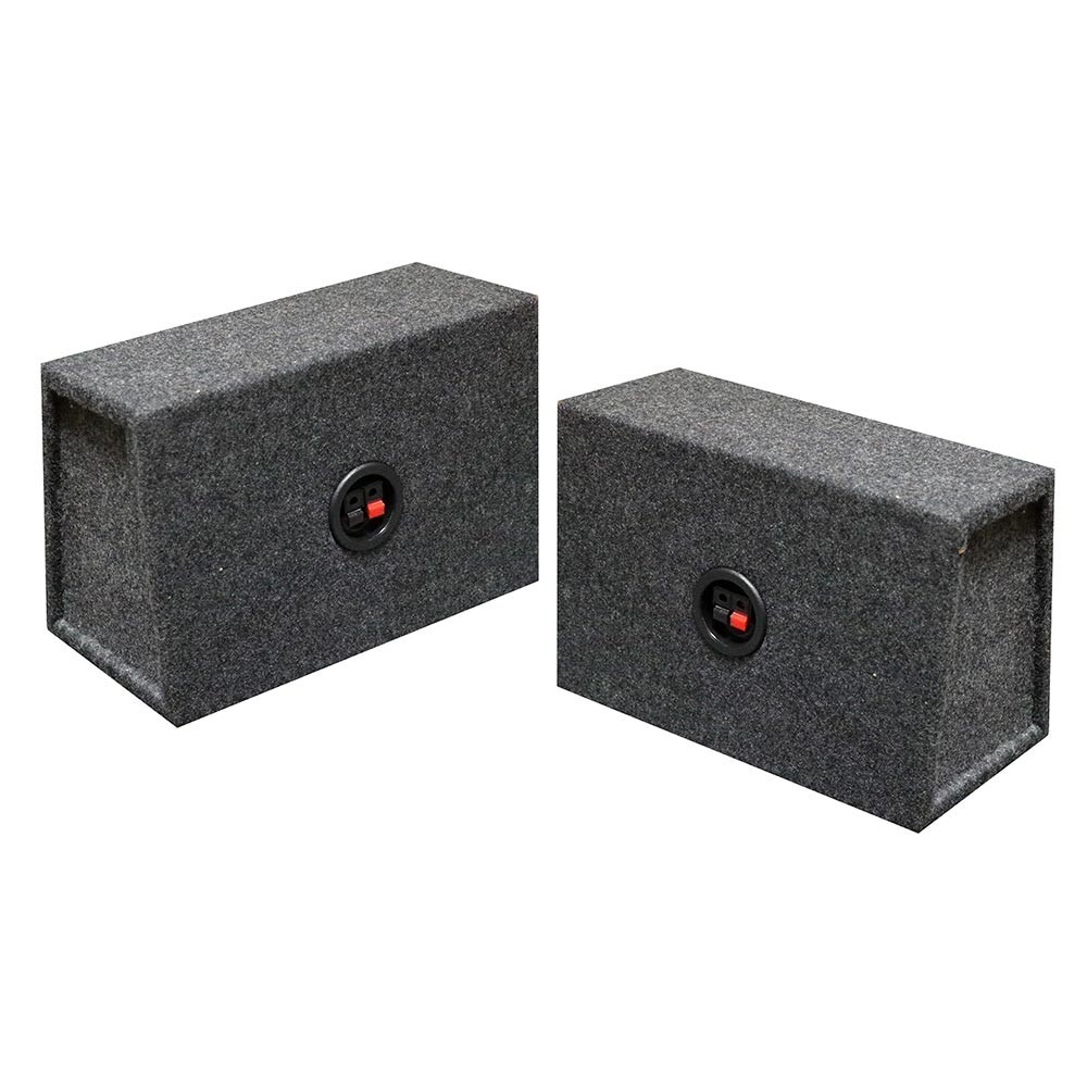 2 x QPOWER SINGLE 6×9" 6x9 INCH SEALED ANGLED FRONT EMPTY SPEAKER BOXES ...