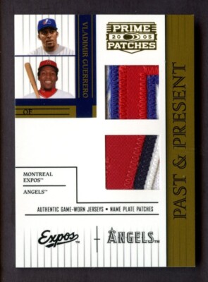 2005 Donruss # PP-14 Vladimir Guerrero Prime Patches 16 / 44 Four Color ...