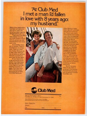 1979 COUPLE CLUB MED Vintage 8"X11" Magazine Ad 1970's CF12 | eBay