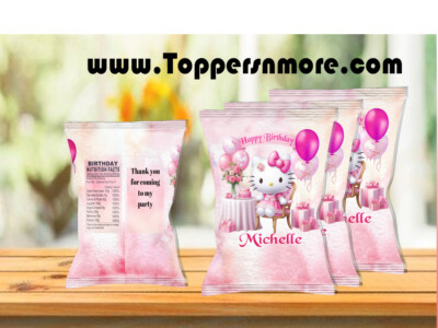 (12) Personalized HELLO KITTY Chip Candy Treat Bags Party Favors ...
