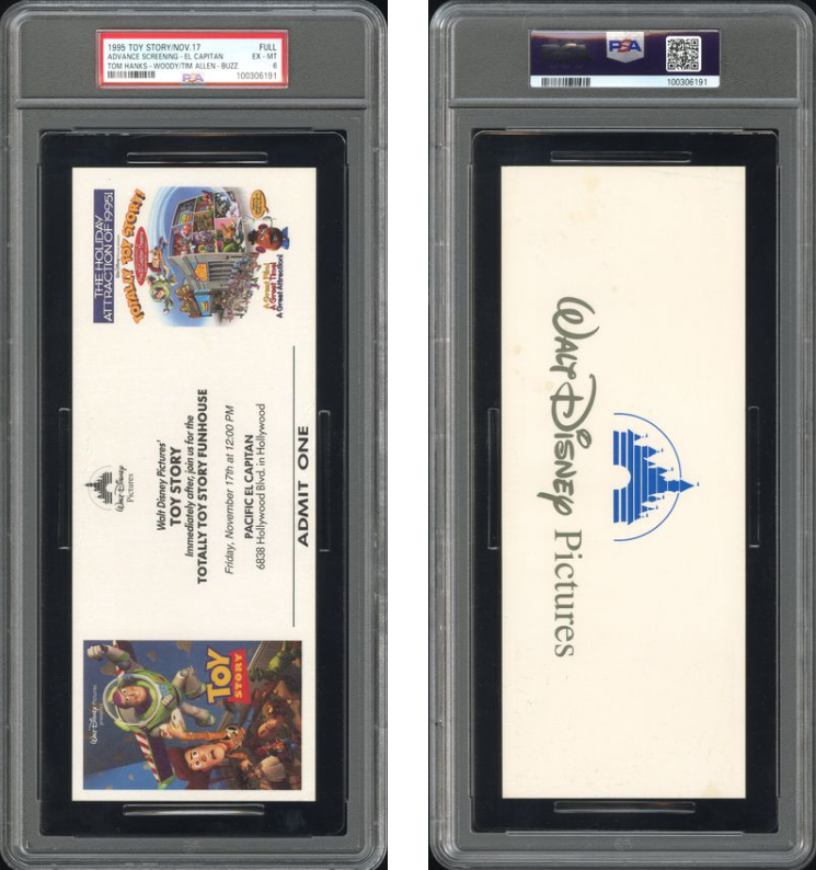 TOY STORY / 1995 Advance Screening Movie Ticket, Buzz Lightyear & Woody ...