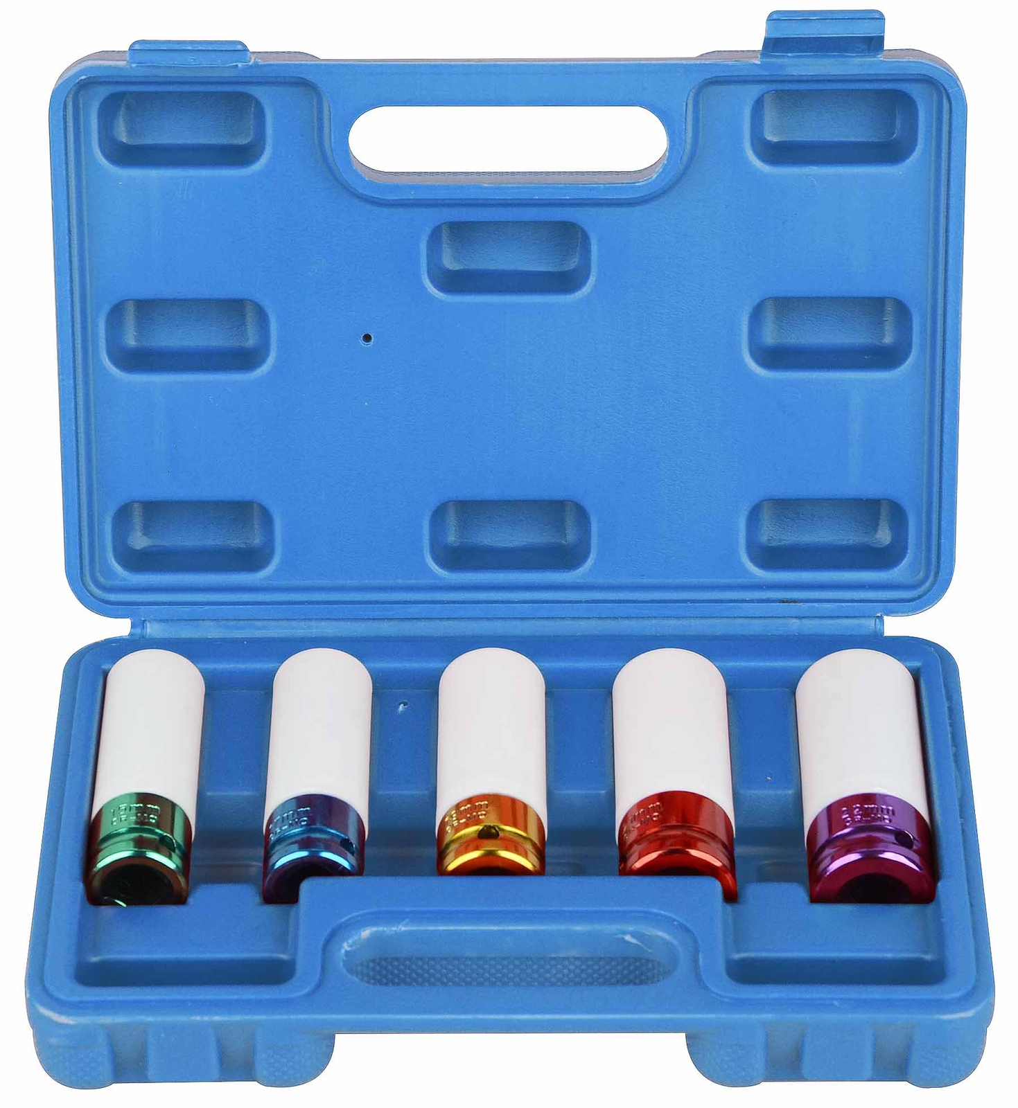 5pc Thin Wall Wheel Impact Socket 1/2" Deep Alloy Locking Wheel Nylon ...