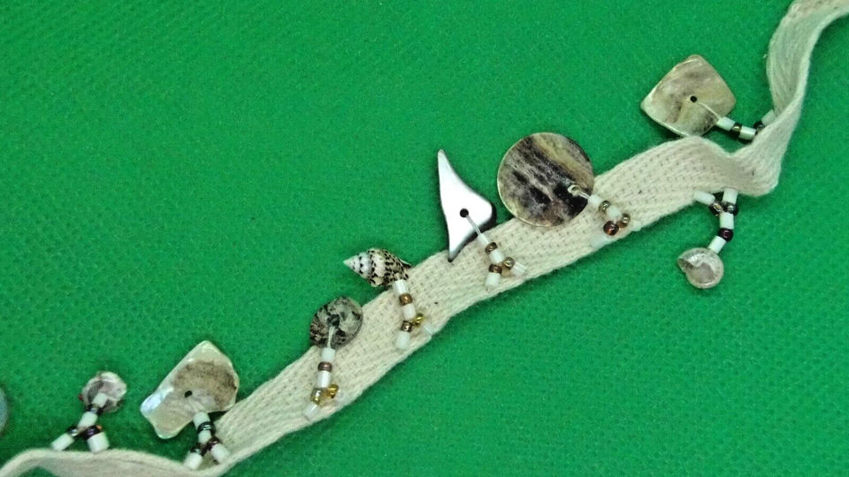 Hobby Lobby Genuine Shell Fringe Trim with Plastic Bead Accents, 24