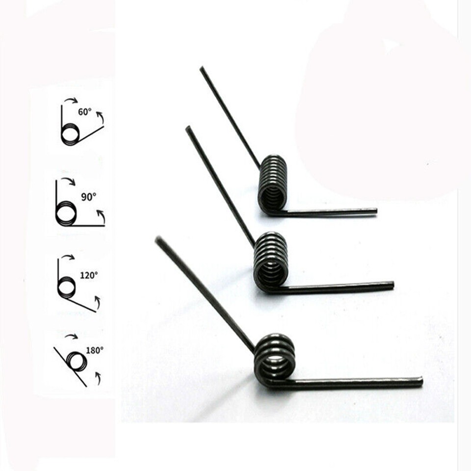 Torsion Spring 0.3 Wire Diameter 1.5-5mm OD 3-9 Coils 60°-90° Angle ...