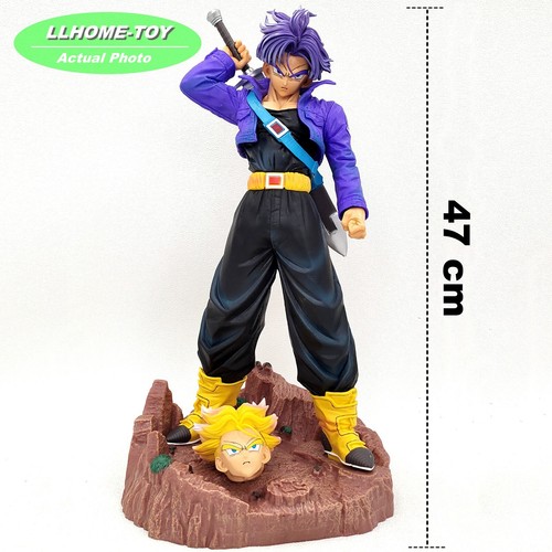 Anime DBZ Super Saiyan Trunks draw sword 2 Heads fight PVC Figure Toy ...