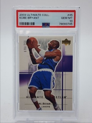 KOBE BRYANT 2003-04 UPPER DECK ULTIMATE COLLECTION LAKERS /750 PSA 10 ...
