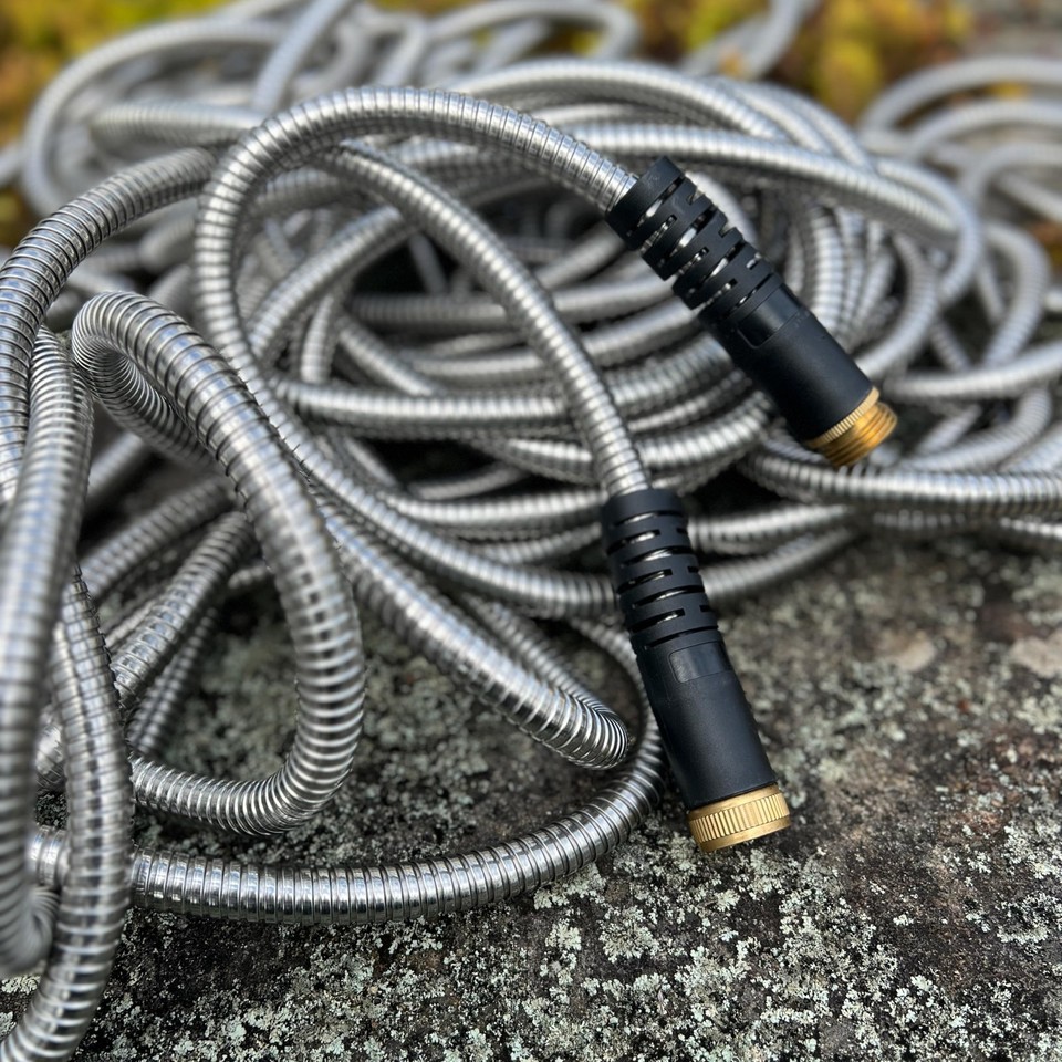 Stainless Steel Hose - 75 Foot Garden Hose - Puncture Proof No Kinking ...