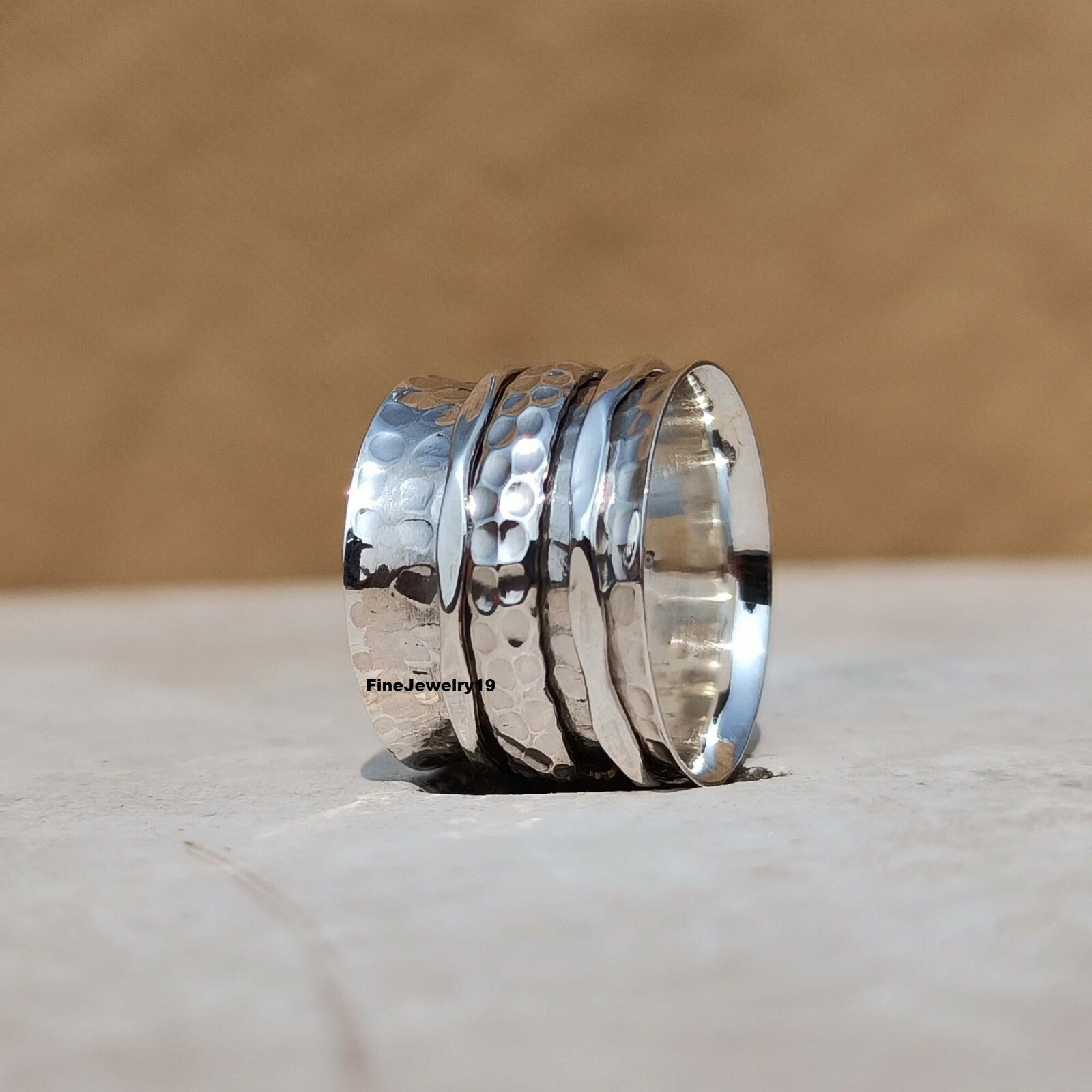 925 Sterling Silver Ring Spinner Ring Meditation Ring Statement Ring ...