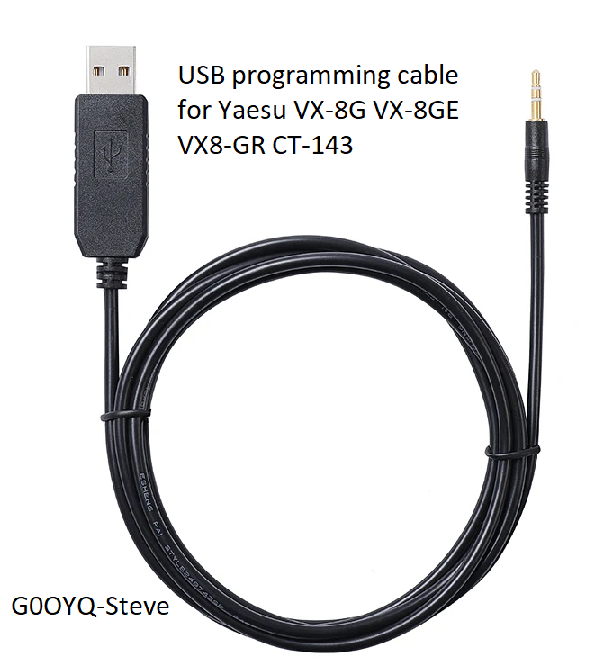 USB programming cable for Yaesu VX-8G VX-8GE VX8-GR CT-143 | eBay UK