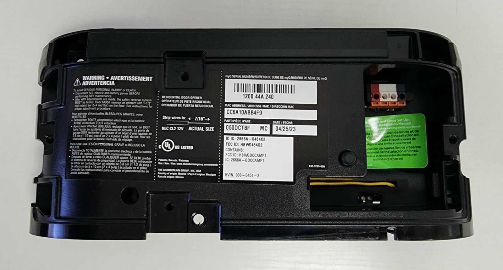 Liftmaster 050DCTBF MC Garage Door Circuit Logic Board Yellow Learn ...