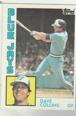 FREE SHIPPING-MINT-1984 Topps #733 Dave Collins Blue Jays PLUS BONUS ...