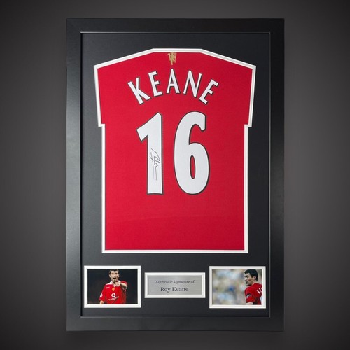 Roy Keane Signed Manchester United Football Shirt In A Picture Frame £ ...