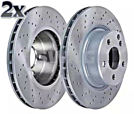 SWAG x2 pcs Brake Disc Front For MERCEDES C215 W215 W220 98-06 ...