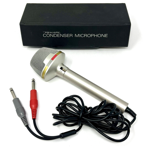 Vintage Realistic Condenser Microphone Silver | eBay