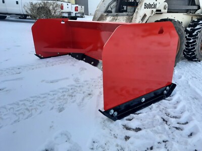 8' x 36" HD Skid Steer Snow Pusher Box Plow Heavy Duty Bobcat CAT Case ...