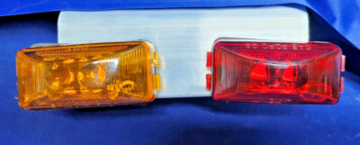 LED Stud Mount Side Marker/Clearance Light 1 Amber & 1 Red light Boat ...
