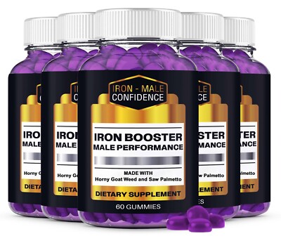 (5 Pack) Iron Booster Male Performance, IronBooster Advanced Gummies | eBay