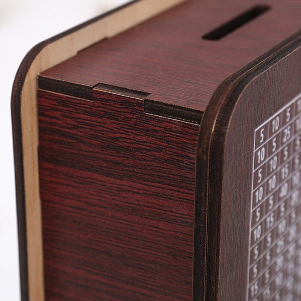 Money Box with Counter Wooden Digital Piggy Bank Handmade Money Save ...