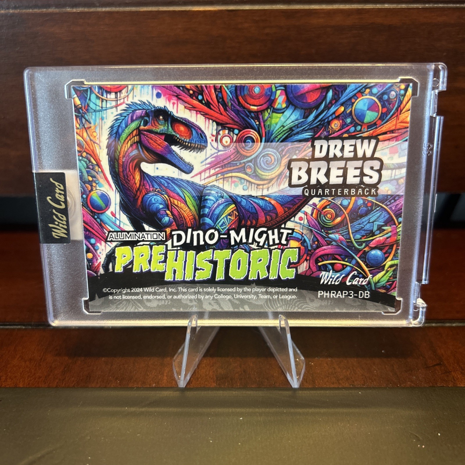 2024 Wild Card Dino-Mite Pre Historic Drew Brees Tie Dye Raptor 1/3 SSP ...