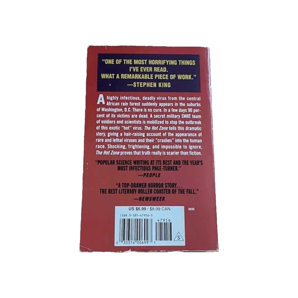 The Hot Zone A Terrifying True Story Richard Preston 1995 Paperback ...