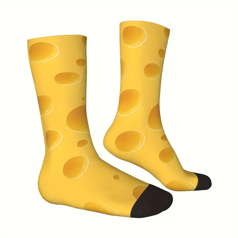 Mens "Cheesy Feet" Cheese 3D Printed Cartoon Novelty Character Socks UK ...