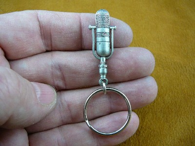 (M-5-D) RCA 77D/DX Microphone Mic keychain KEY CHAIN pewter I love mics ...