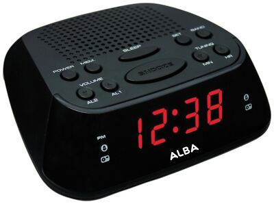 Bush Alba Dual Alarm Clock Radio with FM AM and Snooze | eBay UK