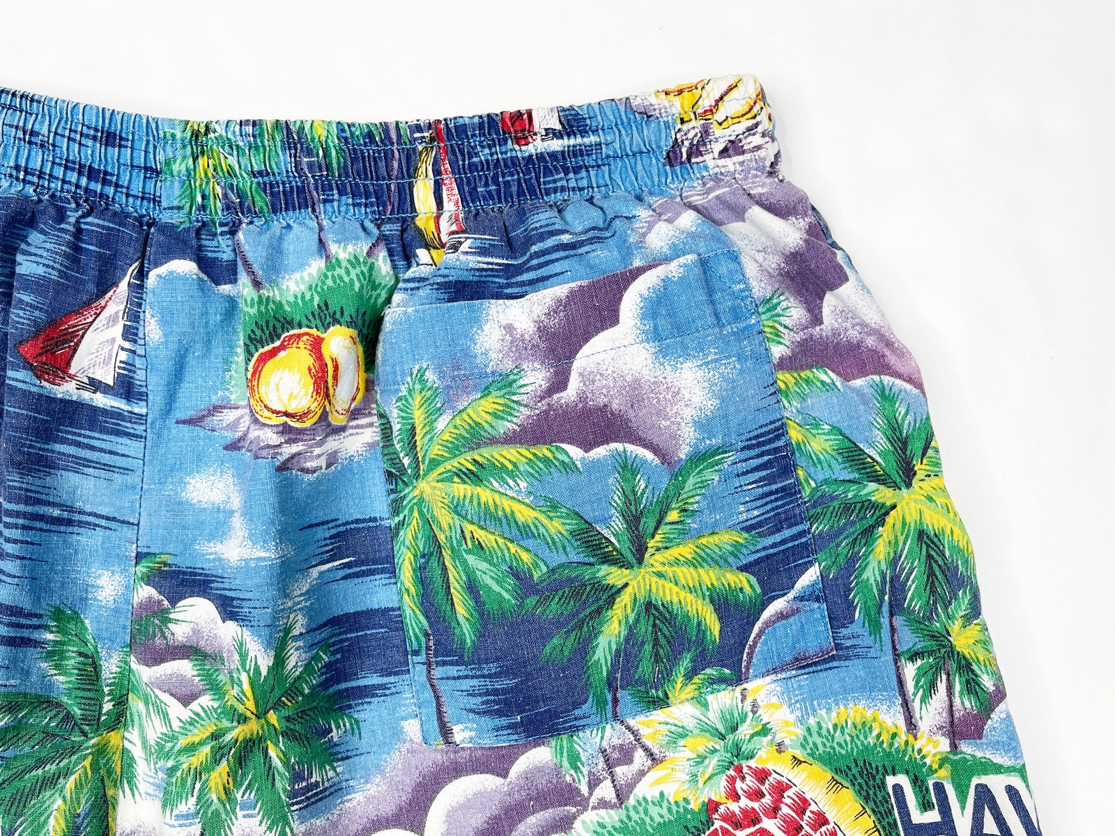 Vintage Hawaiian Shorts 80s Swimming Swim Hawaii Trop… - Gem