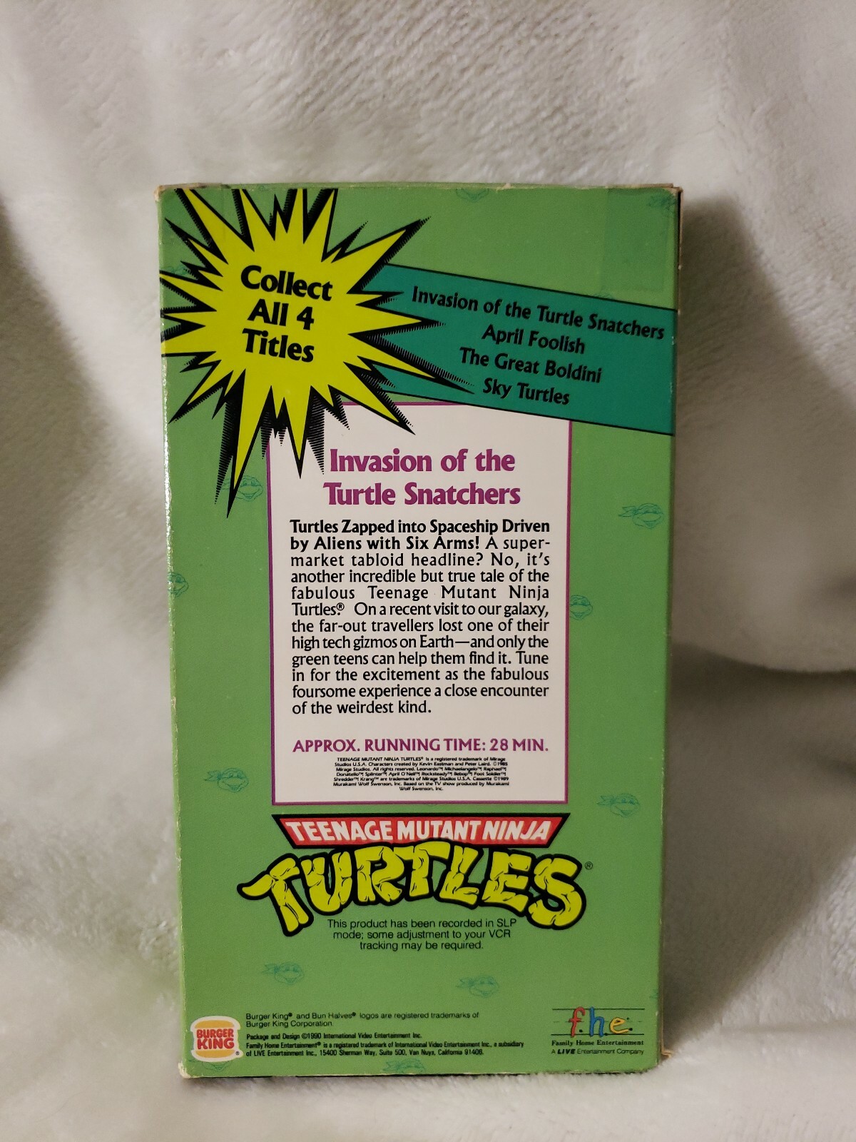 Teenage Mutant Ninja Turtles : Invasion Of The Turtle Snatchers (VHS ...