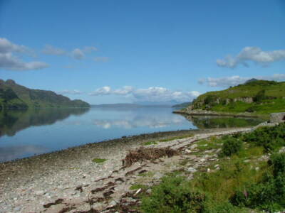 Photo 6x4 Loch Hourn Arnisdale Crudha rd is seen on the right, the head ...