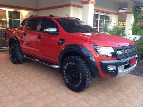 BLACK FENDER FLARE WHEEL ARCH 4DOOR DOUBLE CAB FOR FORD RANGER T6 2012 ...