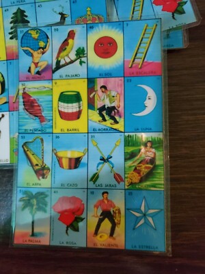 8 Authentic Mexican Loteria Bingo Chalupa Game Board Laminated Handmade ...