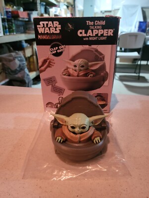 Star Wars The Mandalorian Baby Yoda The Child Talking Clapper w/ Night ...