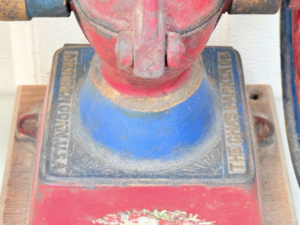 Antique Rare Chas Parker No. 200 Dual Wheel Cast Iron Coffee Grinder ...
