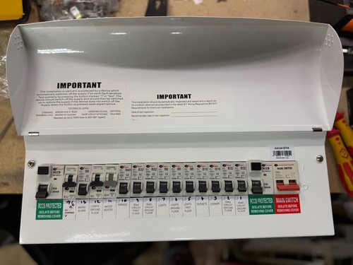 Control Gear Lewden Metal Clad 14 Way Split Load Dual RCD Consumer Unit ...