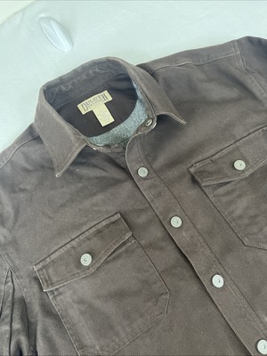 Duluth Trading Mens L Fire Hose Hanger Bender Shirt Jac Cotton Duck ...