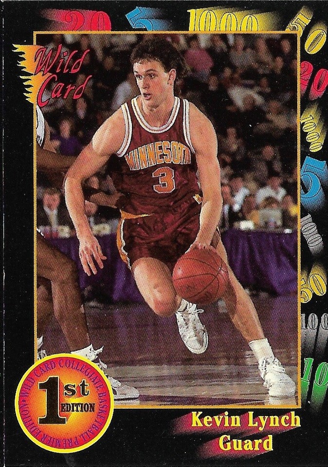 1992 Wild Card Kevin Lynch Minnesota Golden Gophers 28 Basketball Card ...