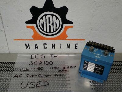 ICS Inc. SC2100 Code 7150 115V 0-5Amp 60Hz AC Overcurrent Relay Used W ...