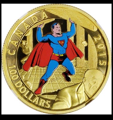 2015 Canada 14K Gold Superman Coin Superman #4 1940 with Original Mint ...