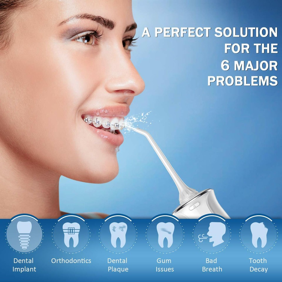 BESTOPE Water Flosser Cordless Dental Irrigator Rechargeable Teeth ...
