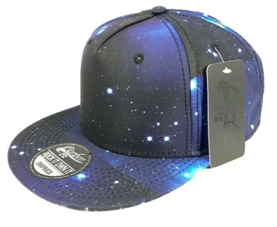 BLUE GALAXY UNIVERSAL PRINT SNAPBACK CAP BASEBALL | eBay UK