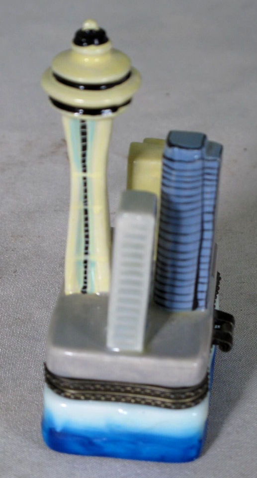 Seattle Space Needle Painted Ceramic Trinket Box Hinged W/Ship | eBay